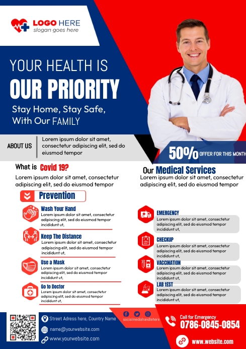 Healthcare Services Flyer Template | PosterMyWall