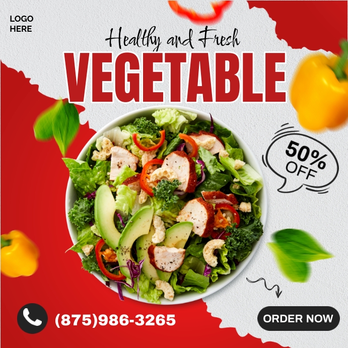 Healthy and Fresh Vegetable Template | PosterMyWall