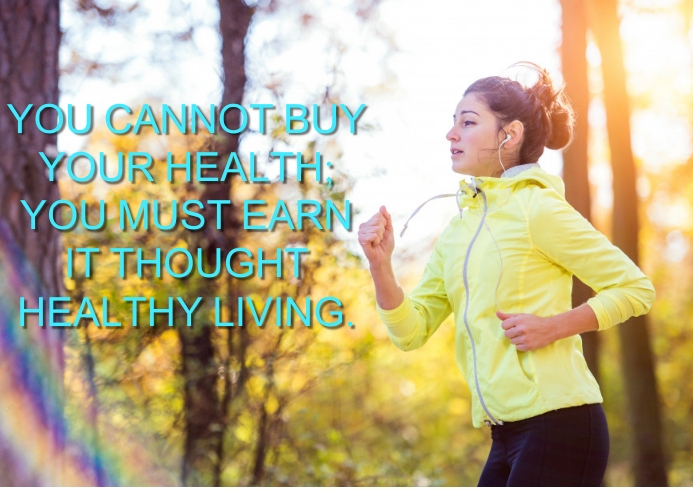 HEALTHY AND LIVING QUOTE TEMPLATE | PosterMyWall