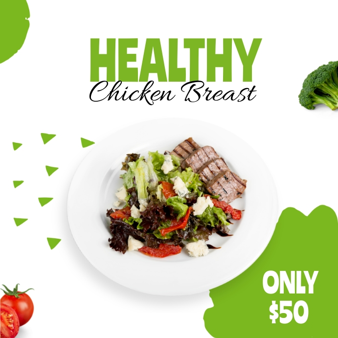 Plantilla de healthy-chicken-breast-instagram-post/ | PosterMyWall