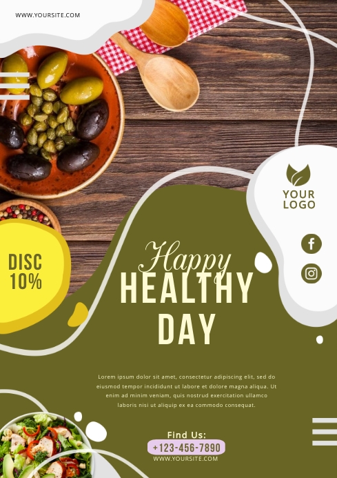 Healthy Day Menu Poster Template | PosterMyWall