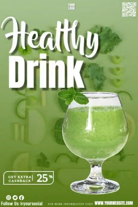 Healthy Drink Template | PosterMyWall