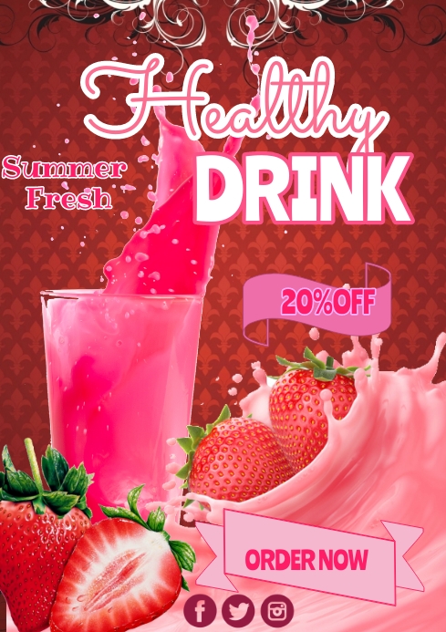Healthy Drink Template | PosterMyWall