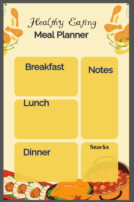 Healthy Eating Meal Planner Design template | PosterMyWall