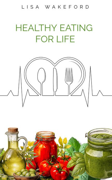 Plantilla de Healthy Eating Recipe Book Kindle Cover | PosterMyWall