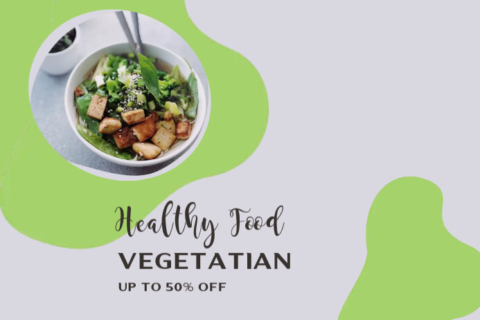 Healthy Food Banner Template | PosterMyWall