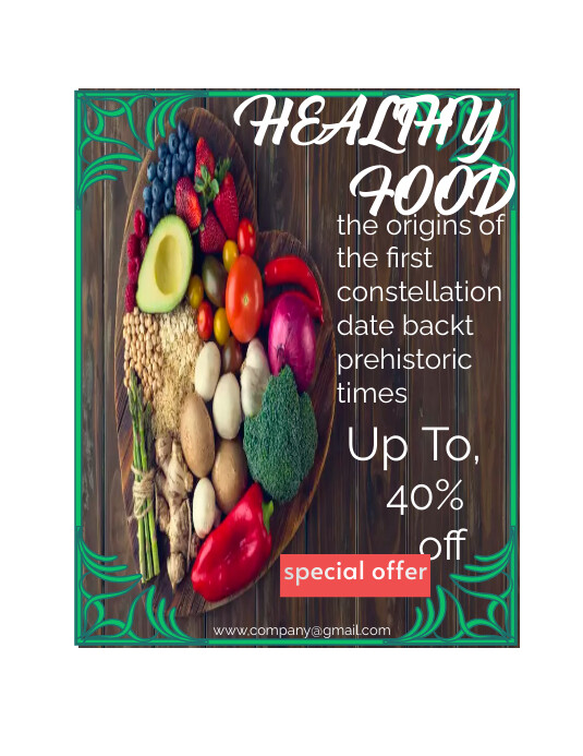 Plantilla de HEALTHY food flyer ad | PosterMyWall