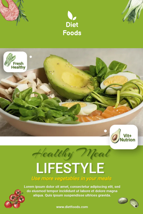 Healthy Food Flyer Template | PosterMyWall