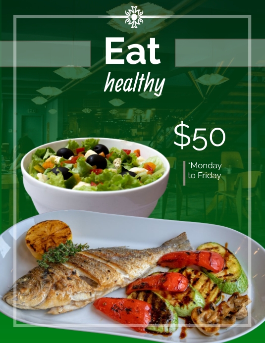 Healthy food flyer Template | PosterMyWall