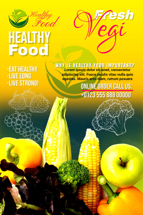 HEALTHY FOOD FLYER Template | PosterMyWall