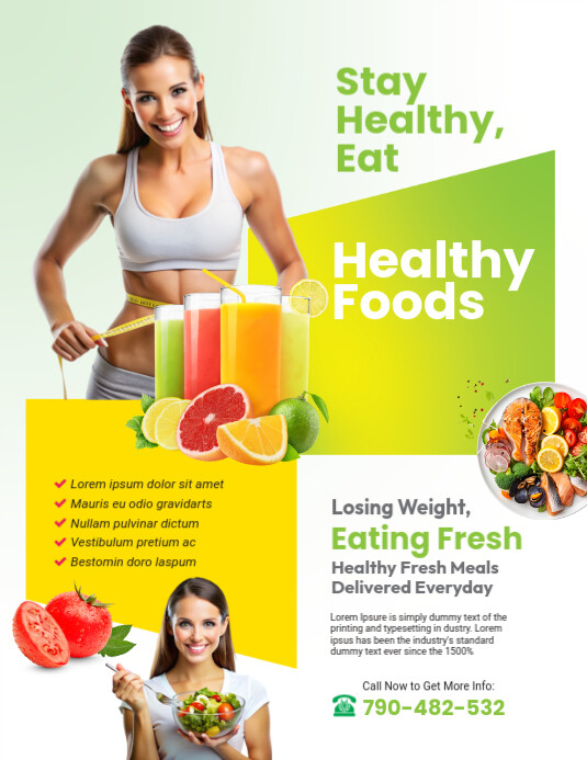 Healthy food Flyer Template | PosterMyWall