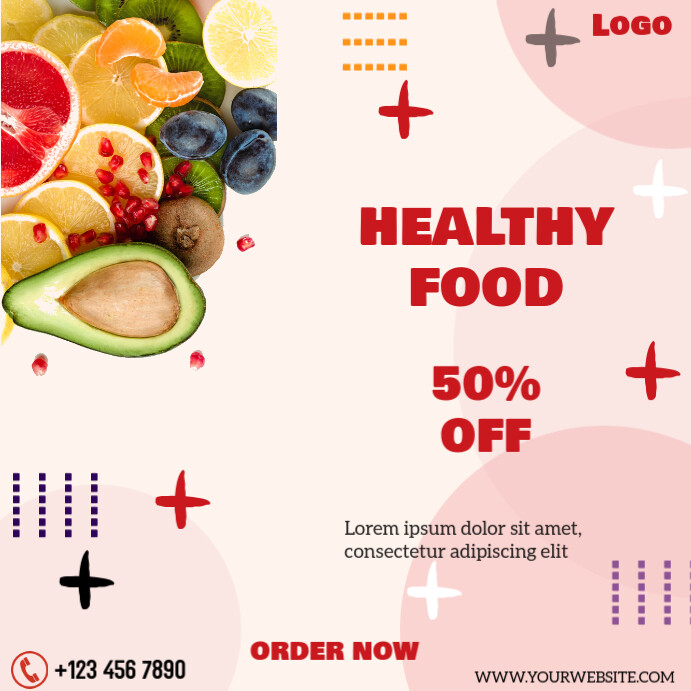 Healthy Food Instagram Template | PosterMyWall