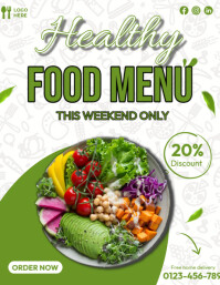 Healthy Food Menu Template | PosterMyWall