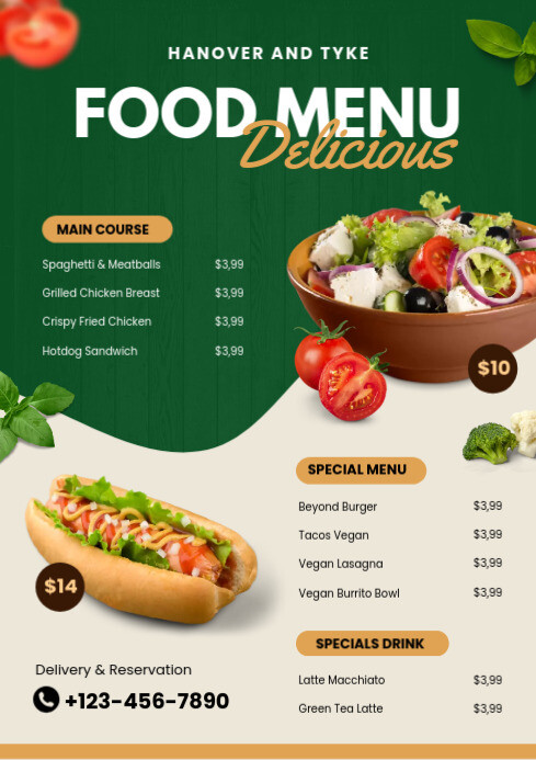 healthy food menu template | PosterMyWall