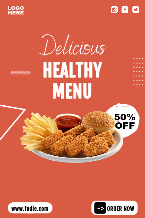 Healthy Food Poster Template | PosterMyWall