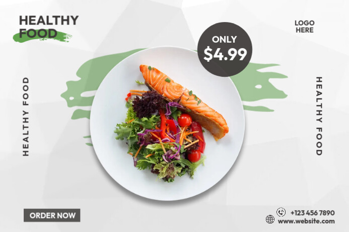 Healthy Food Poster Template | PosterMyWall