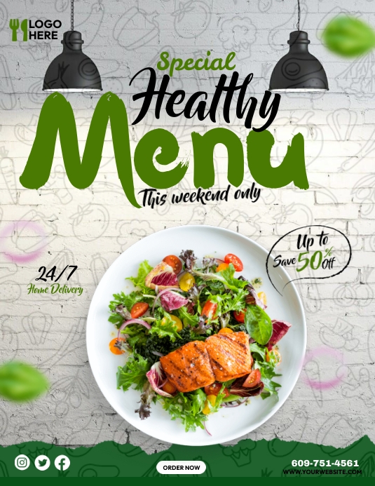 Healthy Food Template | PosterMyWall