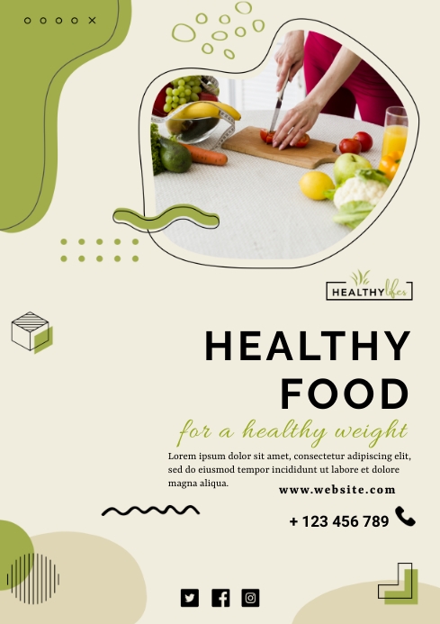 HEALTHY FOOD TEMPLATE | PosterMyWall