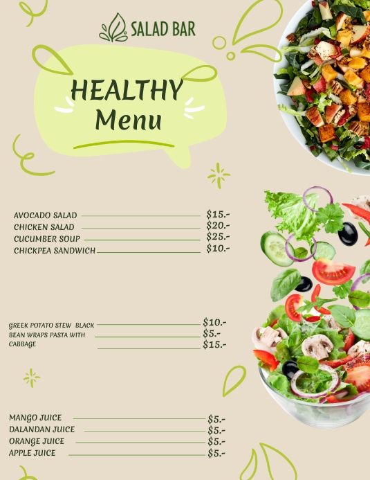 Healthy Food Template | PosterMyWall