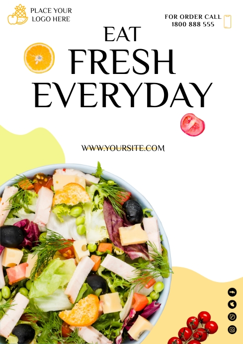HEALTHY FOOD TEMPLATE | PosterMyWall