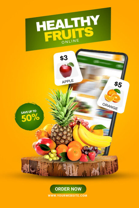 healthy fruit Template | PosterMyWall
