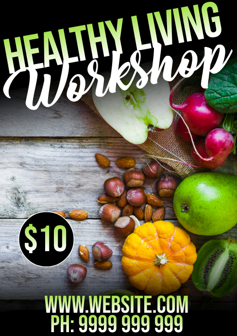 Copy of healthy living | PosterMyWall