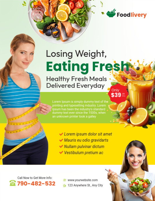 Healthy meal plan Flyer Template | PosterMyWall