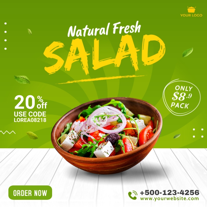 Healthy menu promotion social media post Template | PosterMyWall