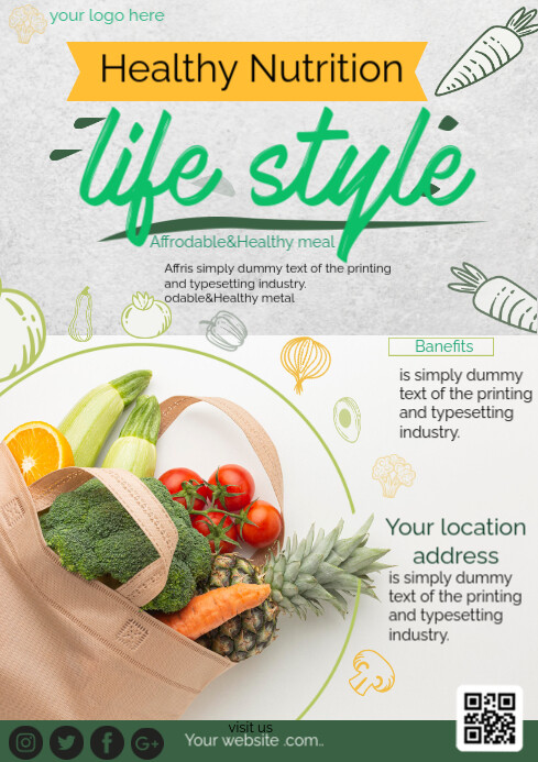 Plantilla de Healthy Nutriation | PosterMyWall