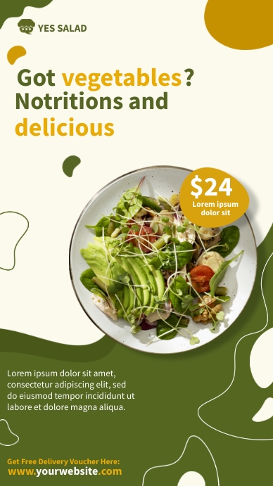 Copy of Healthy Salad Ads | PosterMyWall