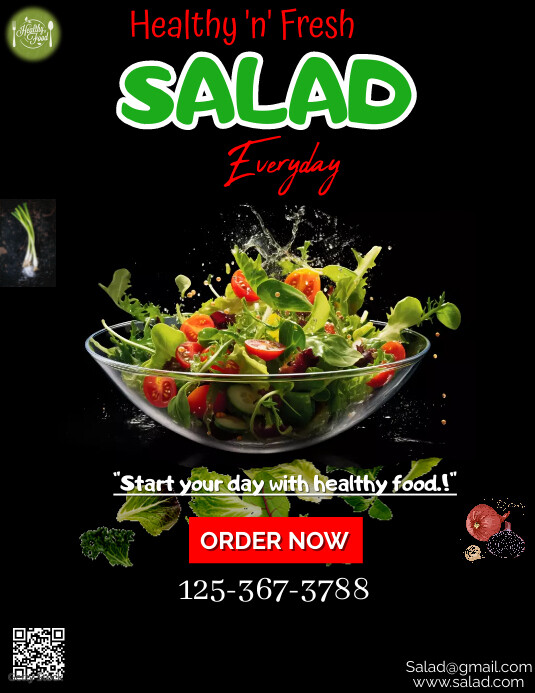 Healthy salad Template | PosterMyWall