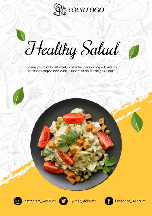 Copy of HEALTHY SALAD TEMPLATE | PosterMyWall
