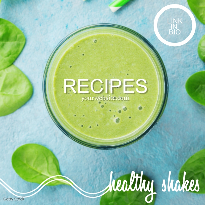 Healthy Shakes Recipe Instagram Ad Template | PosterMyWall