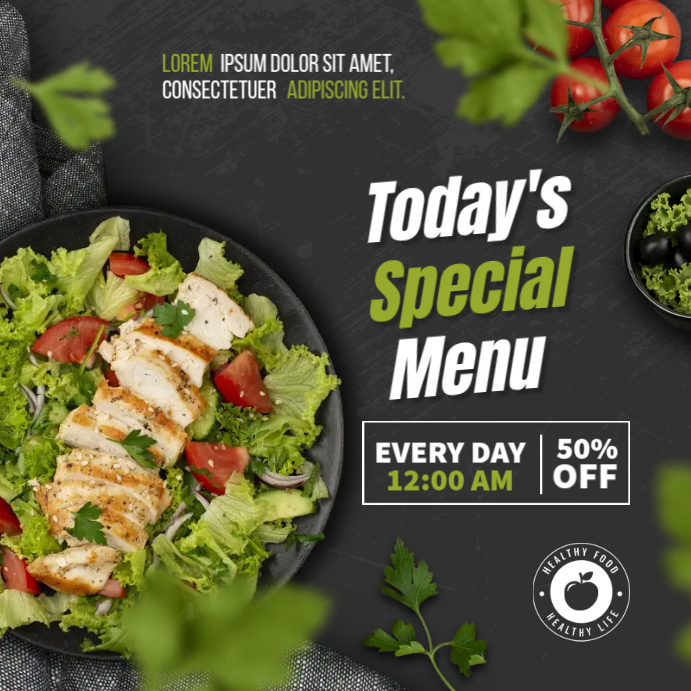 Healthy Special Menu Template | PosterMyWall