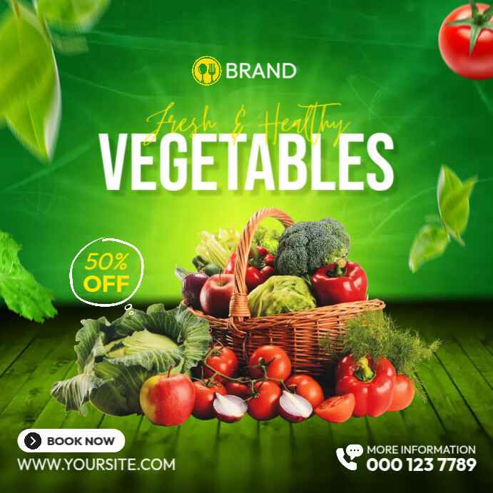 Healthy Vegetables Template | PosterMyWall