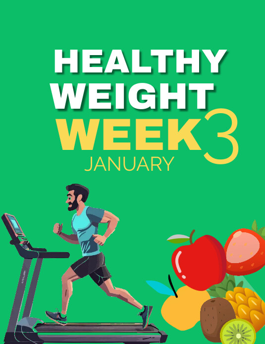 Healthy weight week flyer template | PosterMyWall