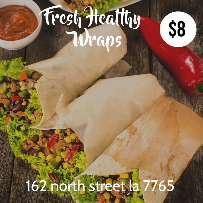 Healthy Wrap Template | PosterMyWall