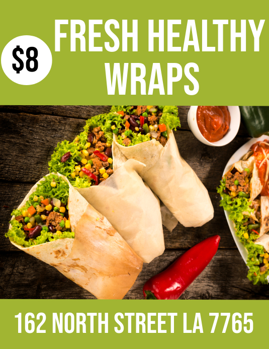 healthy wraps Template | PosterMyWall