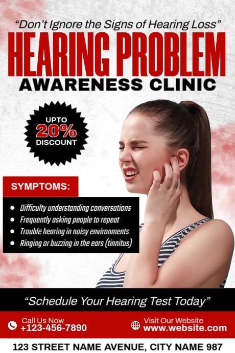 Hearing Problem Awareness Clinic Template | PosterMyWall
