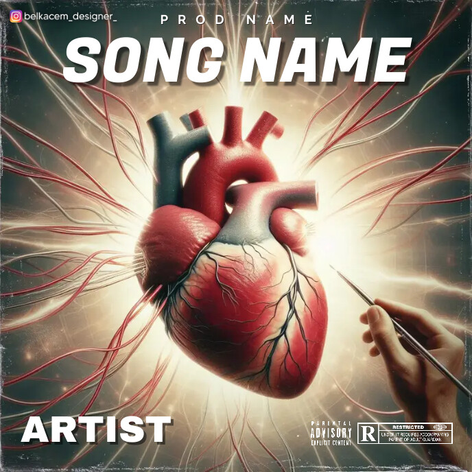 Plantilla de heart album cover art | PosterMyWall