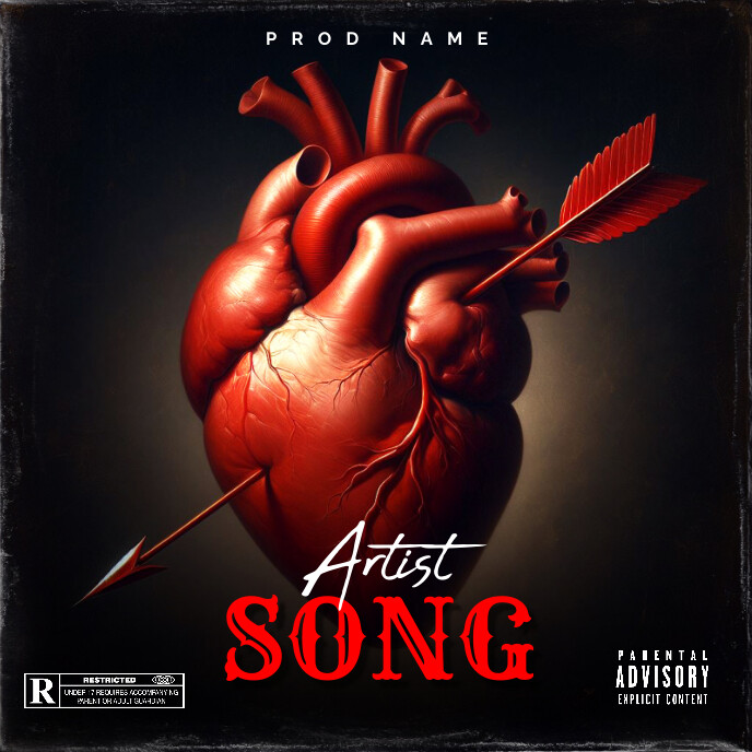 Heart Album Cover Template | PosterMyWall