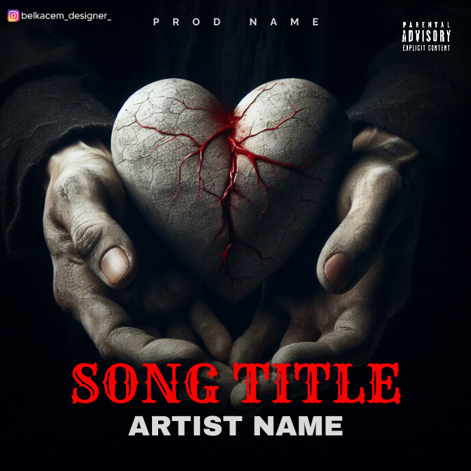 Heart Album Cover Template | PosterMyWall