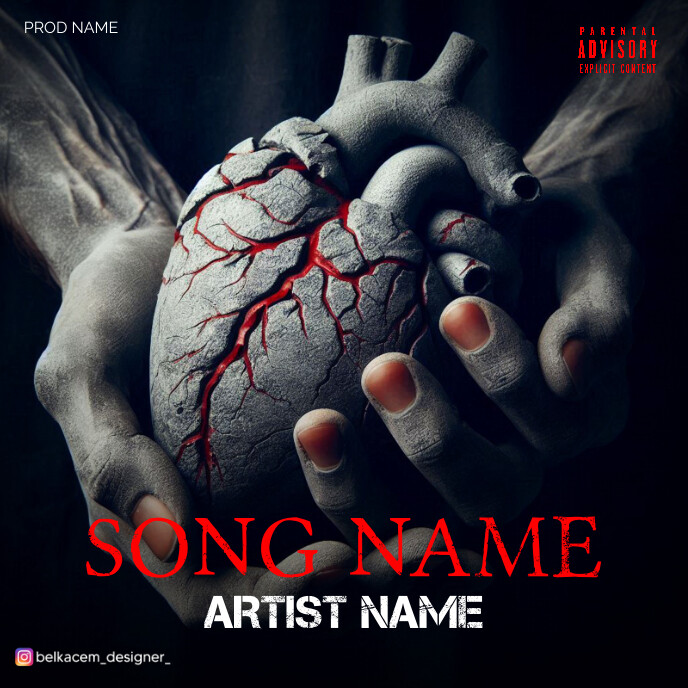 Heart Album Cover模板 | PosterMyWall