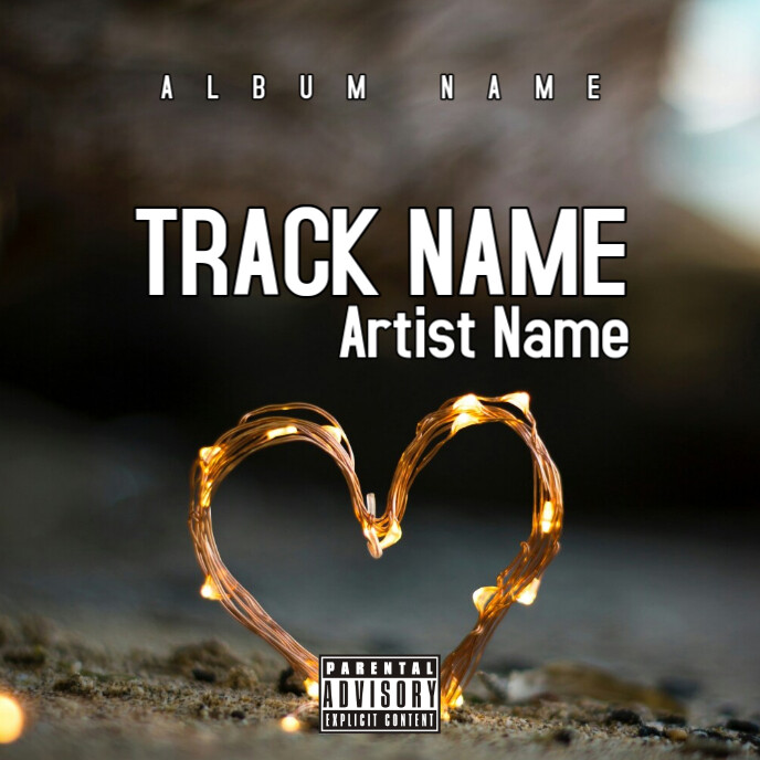 Heart Album Cover Template | PosterMyWall