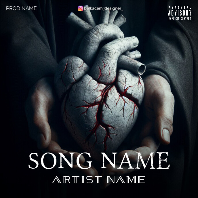 Heart Album Cover Template | PosterMyWall