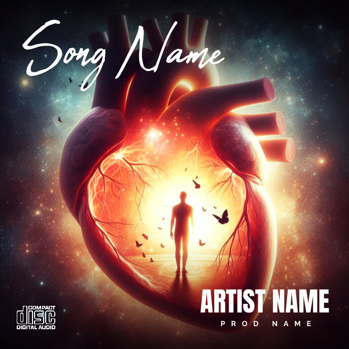 Heart Album Cover Template | PosterMyWall