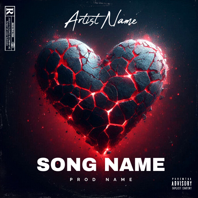 Heart Album Cover Template | PosterMyWall