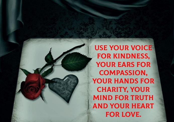 HEART AND KINDNESS QUOTE TEMPLATE | PosterMyWall