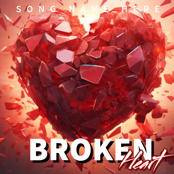 Heart Broken Album Cover Template | PosterMyWall