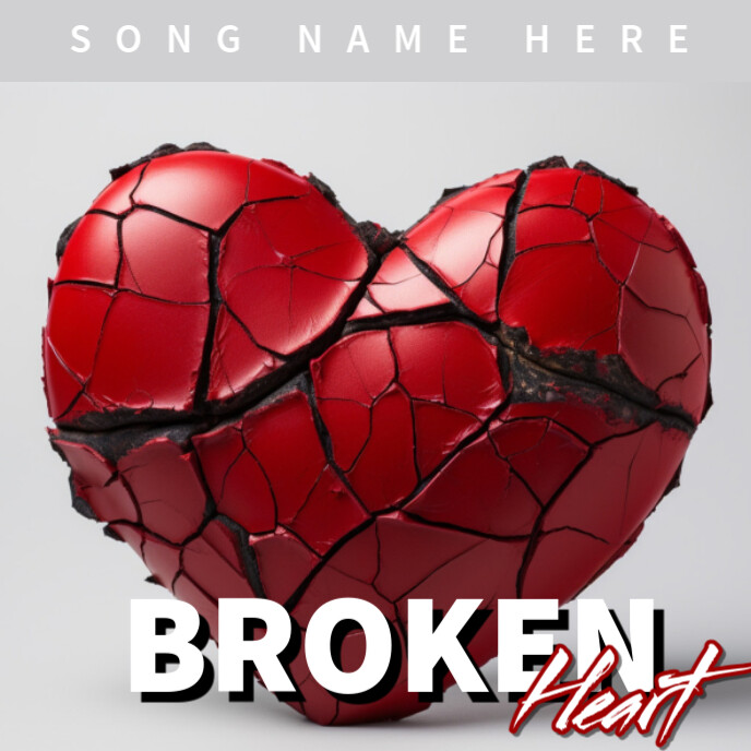 Heart Broken Album Cover Template | PosterMyWall
